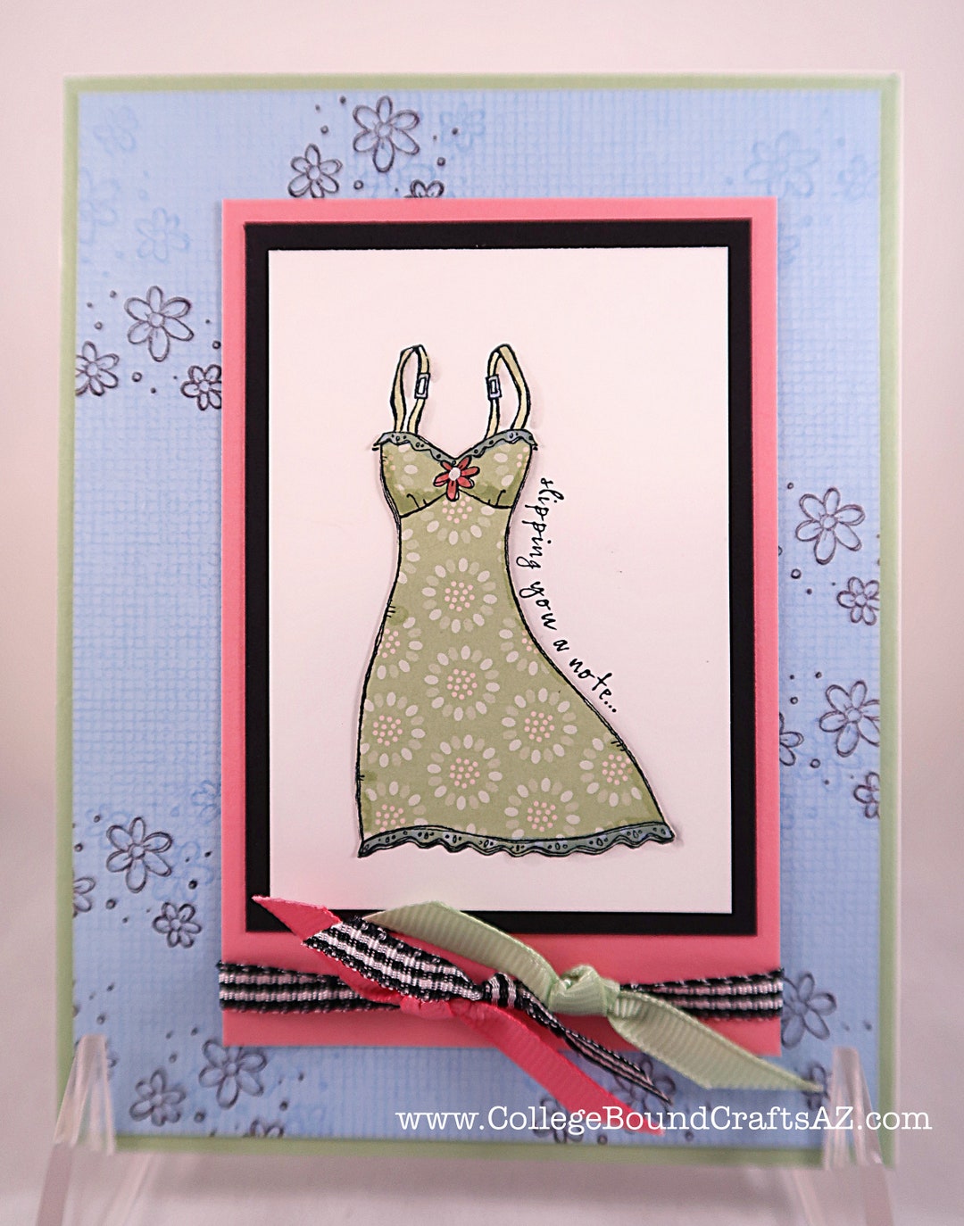 Slipping You A Note Hand-stamped Card #076 - Etsy