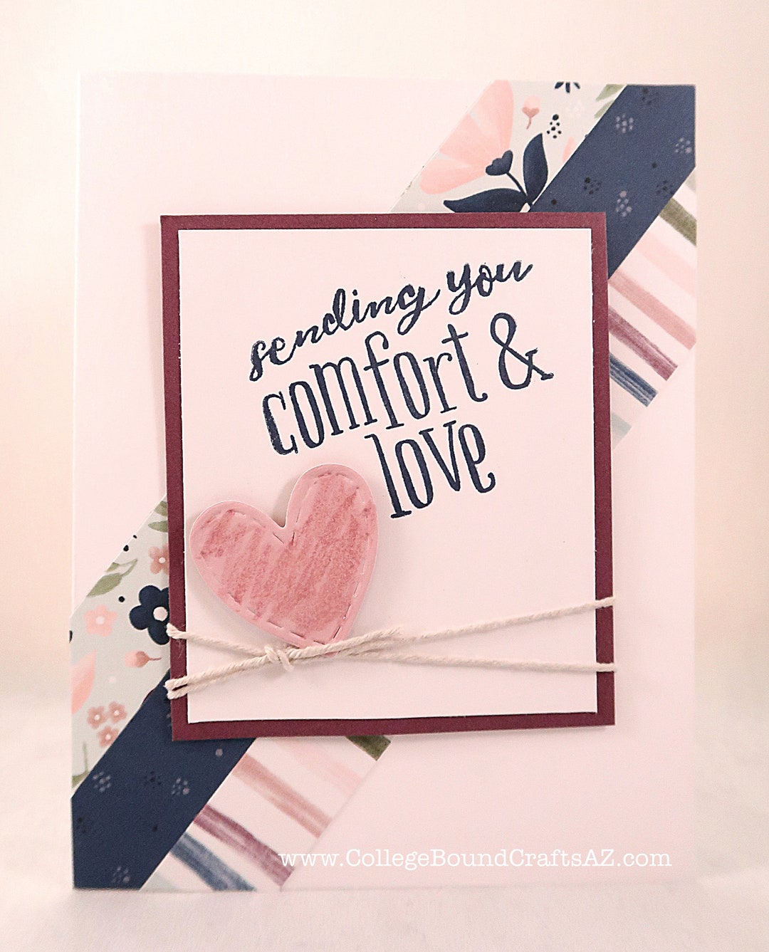 Sending You Comfort & Love Sympathy Hand-stamped Card #230 - Etsy