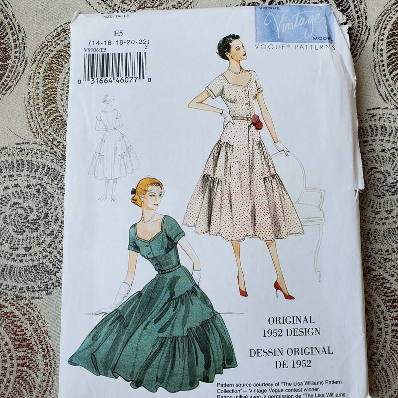 1950 Vogue Pattern - Etsy