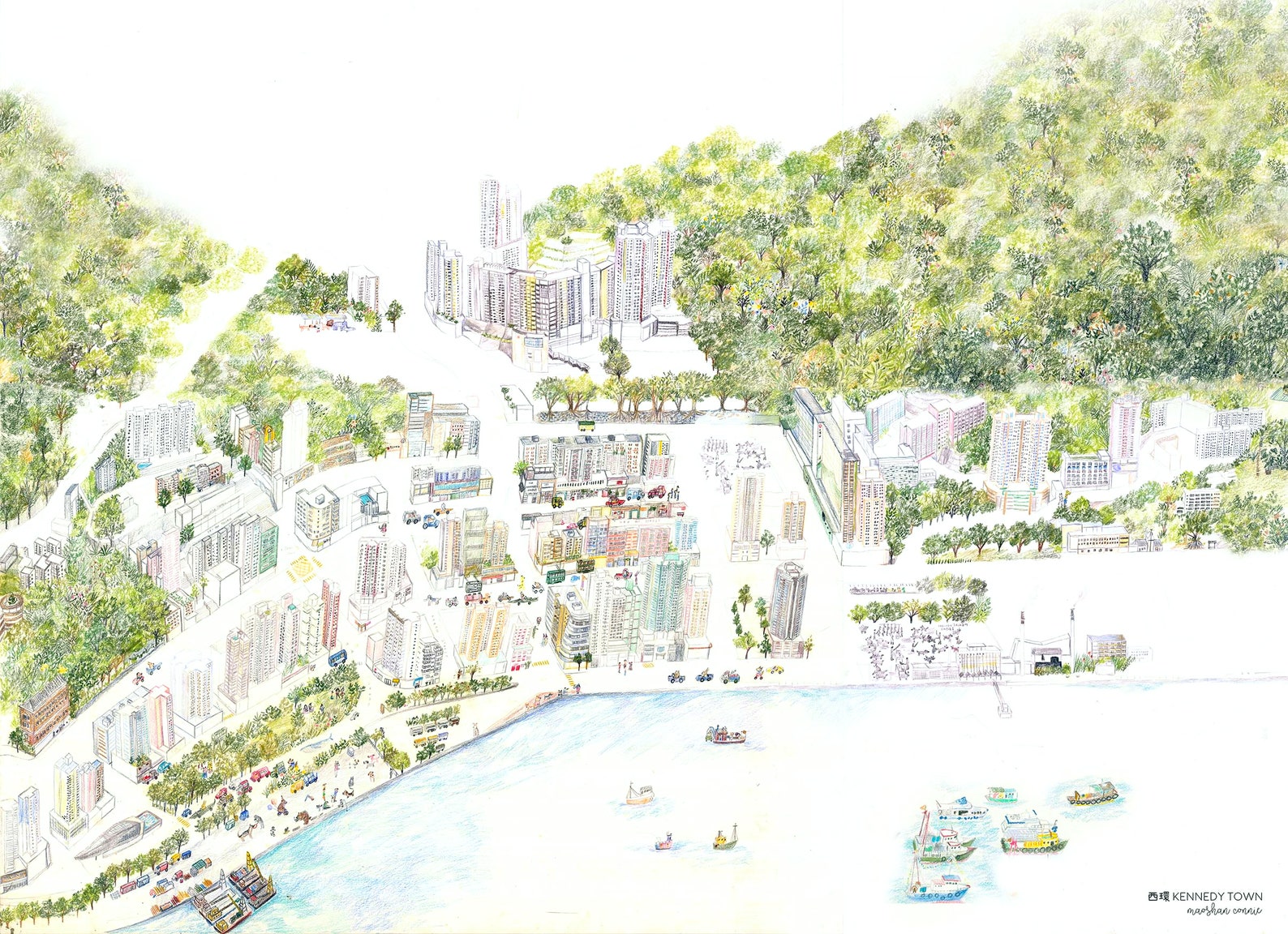 Kennedy Town Map Poster Version | Etsy