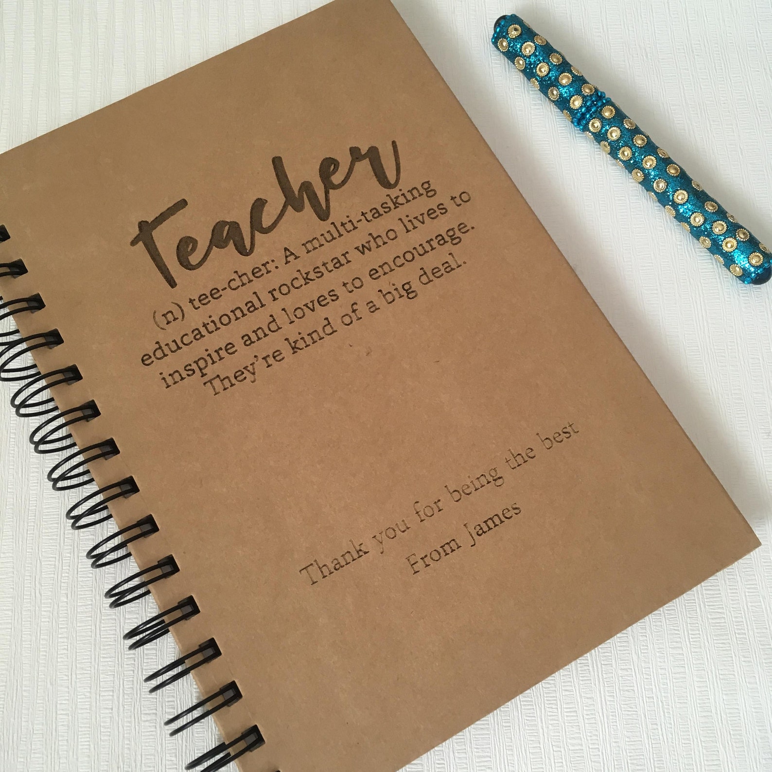 Personalised Teacher Notebook Teacher Gift Gift for Teacher - Etsy UK