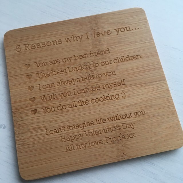 5 Reasons Why I Love You Valentine's Gift for Him Gift - Etsy UK