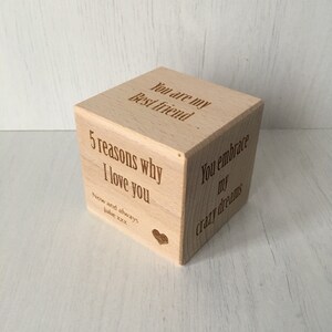 Personalised 5 Reasons Why I Love You Cube, Personalised Valentine's ...
