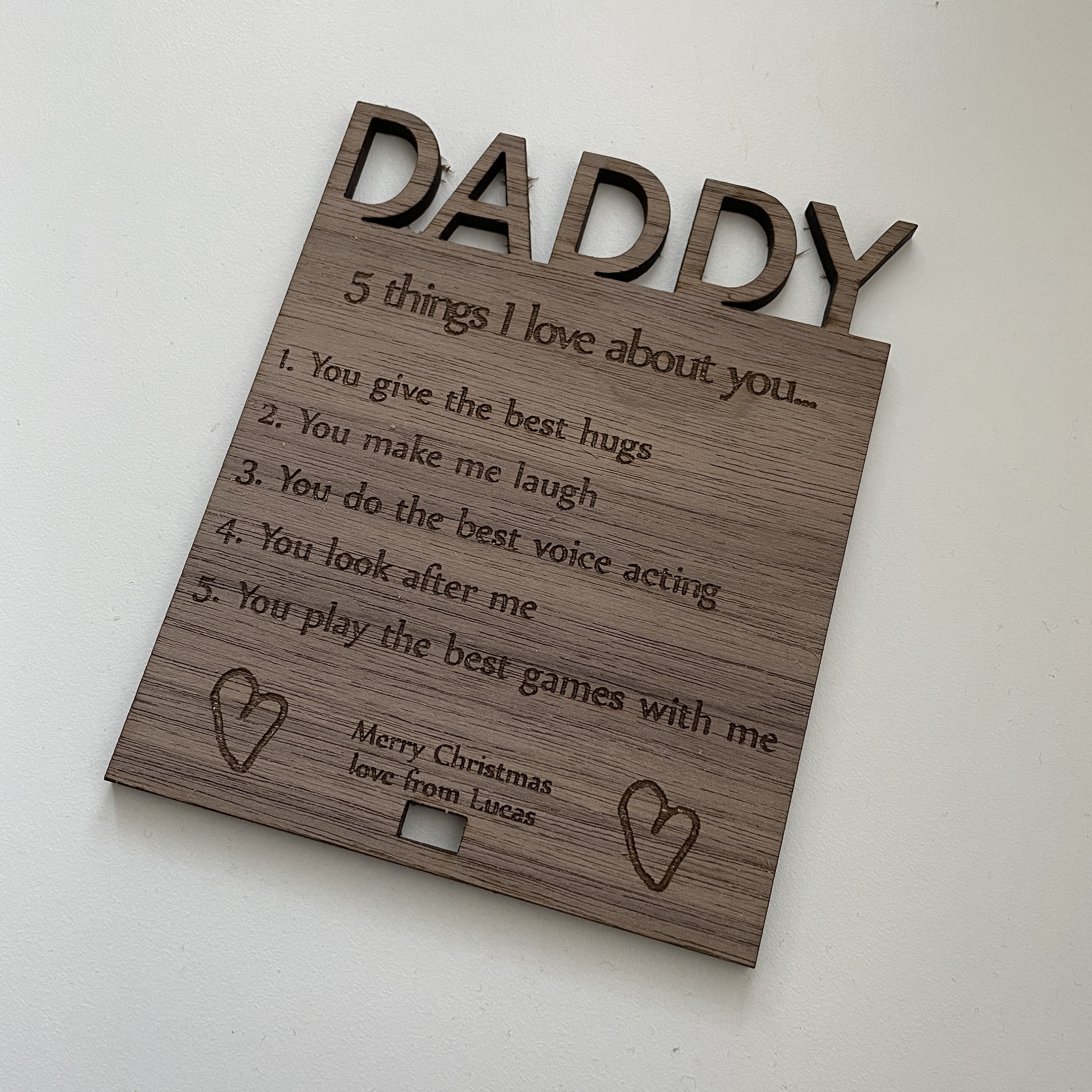 Personalised Father's Day Gift Personalised Daddy Plaque - Etsy UK