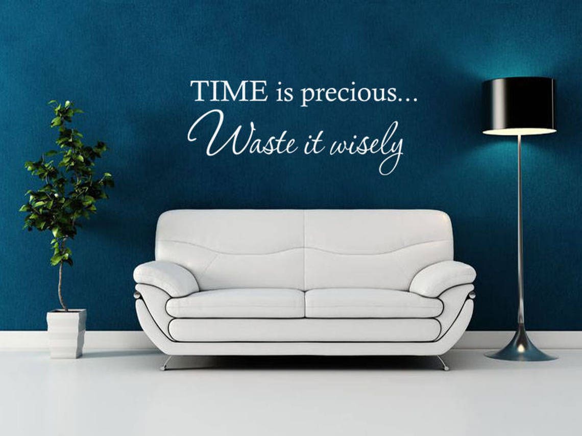 Wall Quote time is Precious... Wall Art Sticker - Etsy