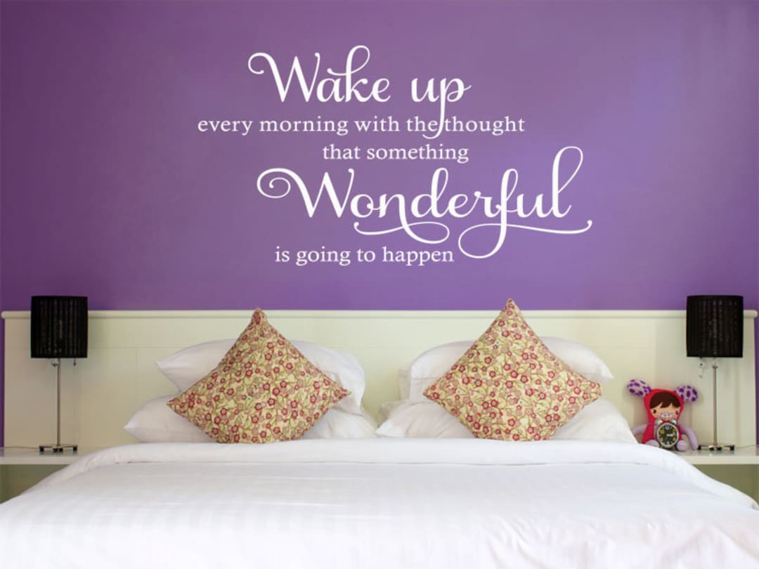 Wake up Quote, Wall Art Sticker, Vinyl Decal, Modern Transfer, PVC - Etsy