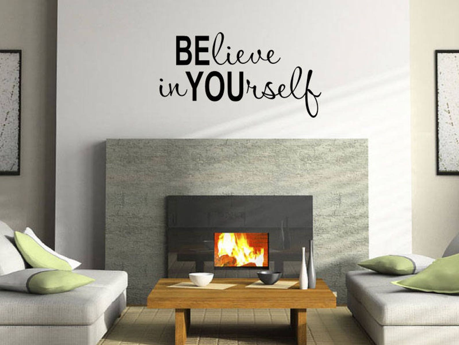 Believe in Yourself Wall Art Sticker Motivational Quote | Etsy