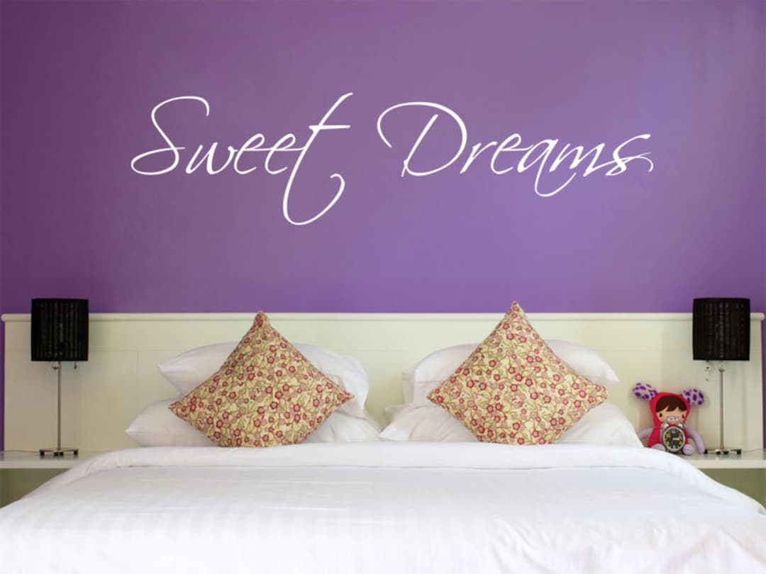Bedroom Wall Quote "sweet Dreams", Wall Art Sticker, Vinyl Decal ...