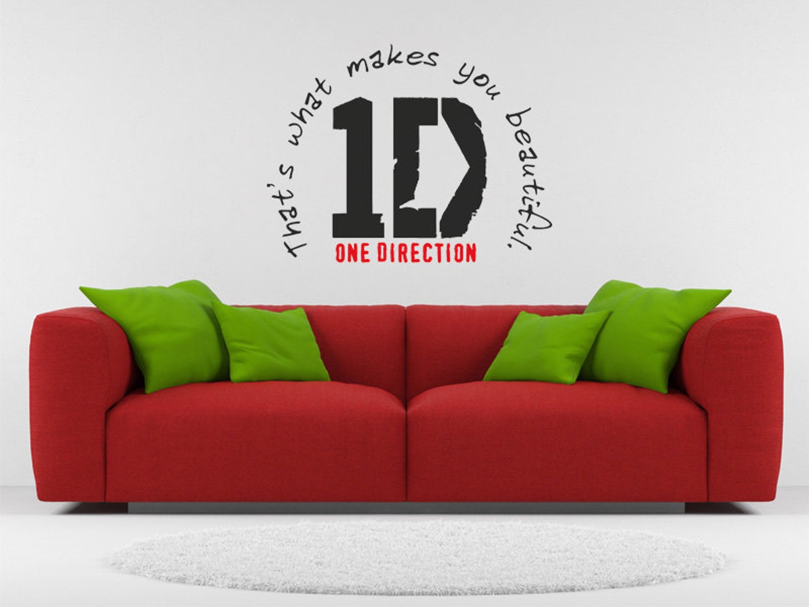 1D Wall Sticker One Direction Logo With Lyrics Wall Art - Etsy