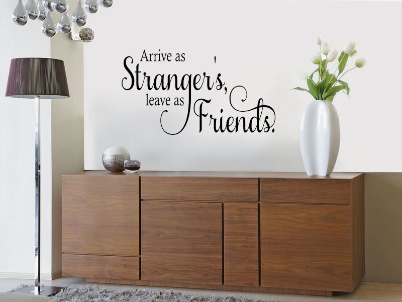 Wall Quote "arrive As…" Home Sticker Decal Decor Transfer Murals Living ...