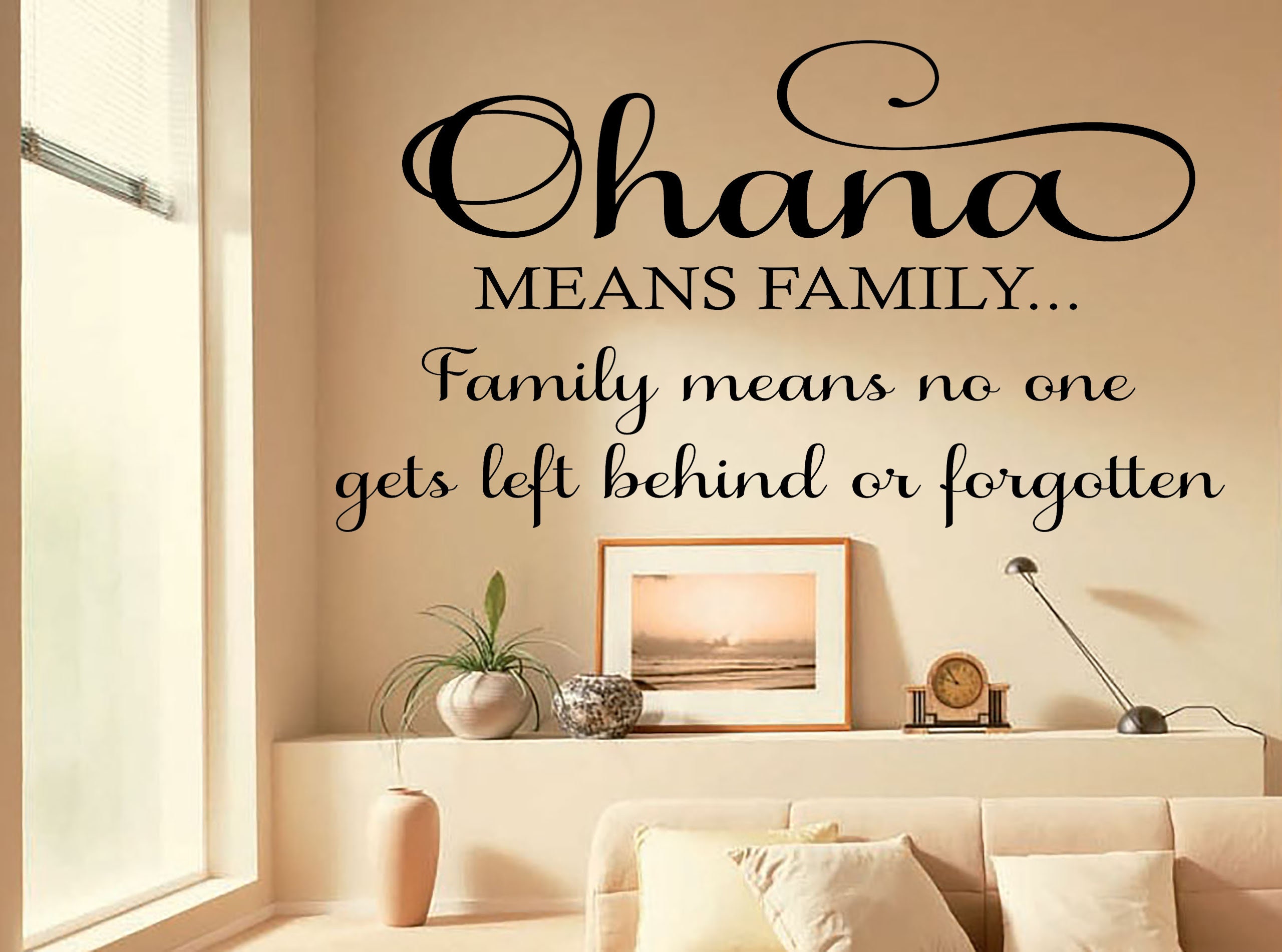 Wall Quote ohana... Sticker Modern Transfer PVC - Etsy UK