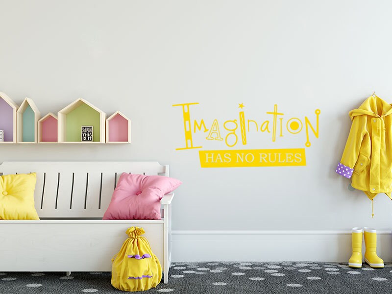 Wall Art Sticker imagination Wall Art Quote - Etsy