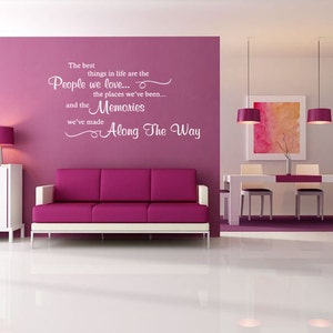 Wall Sticker "the Best Things in Life..." Wall Art Sticker, Vinyl Decal ...
