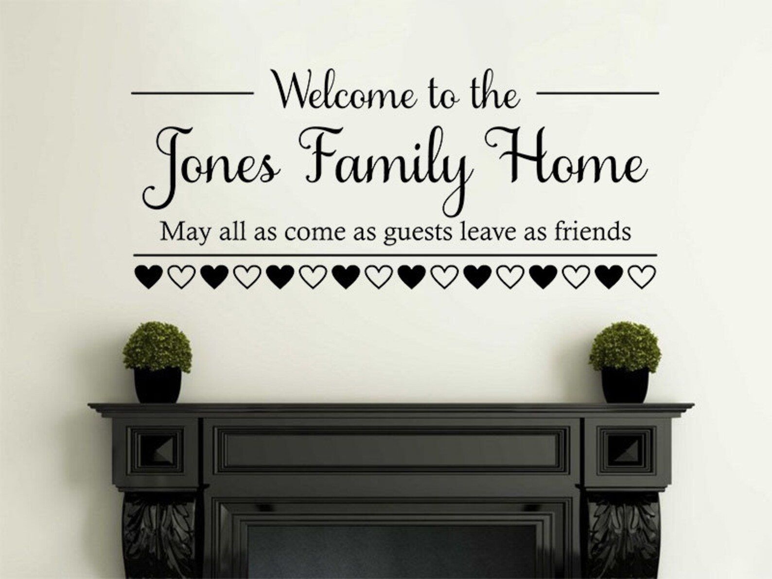 PERSONALISED Wall Sticker "welcome to The..." Family Surname Customised ...