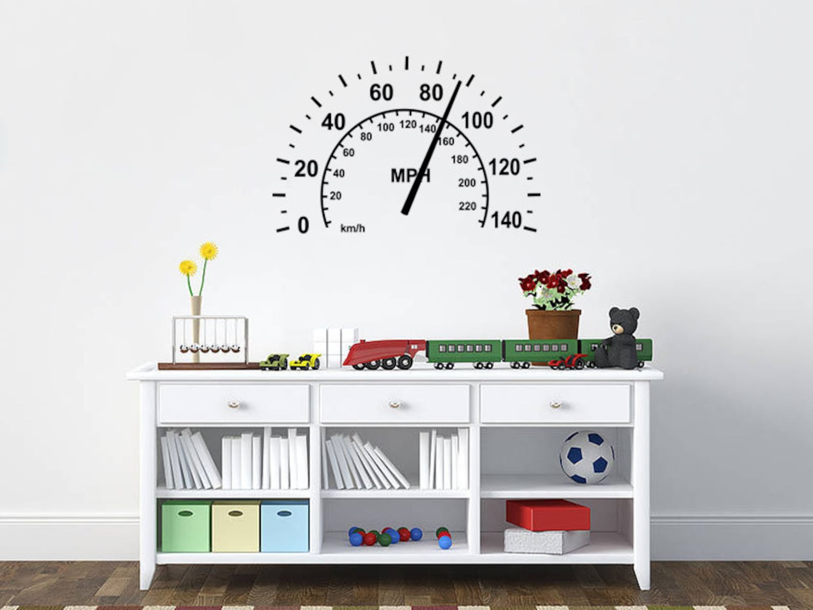Speedometer Wall Mural Sticker Decal Personalised PVC Wall - Etsy