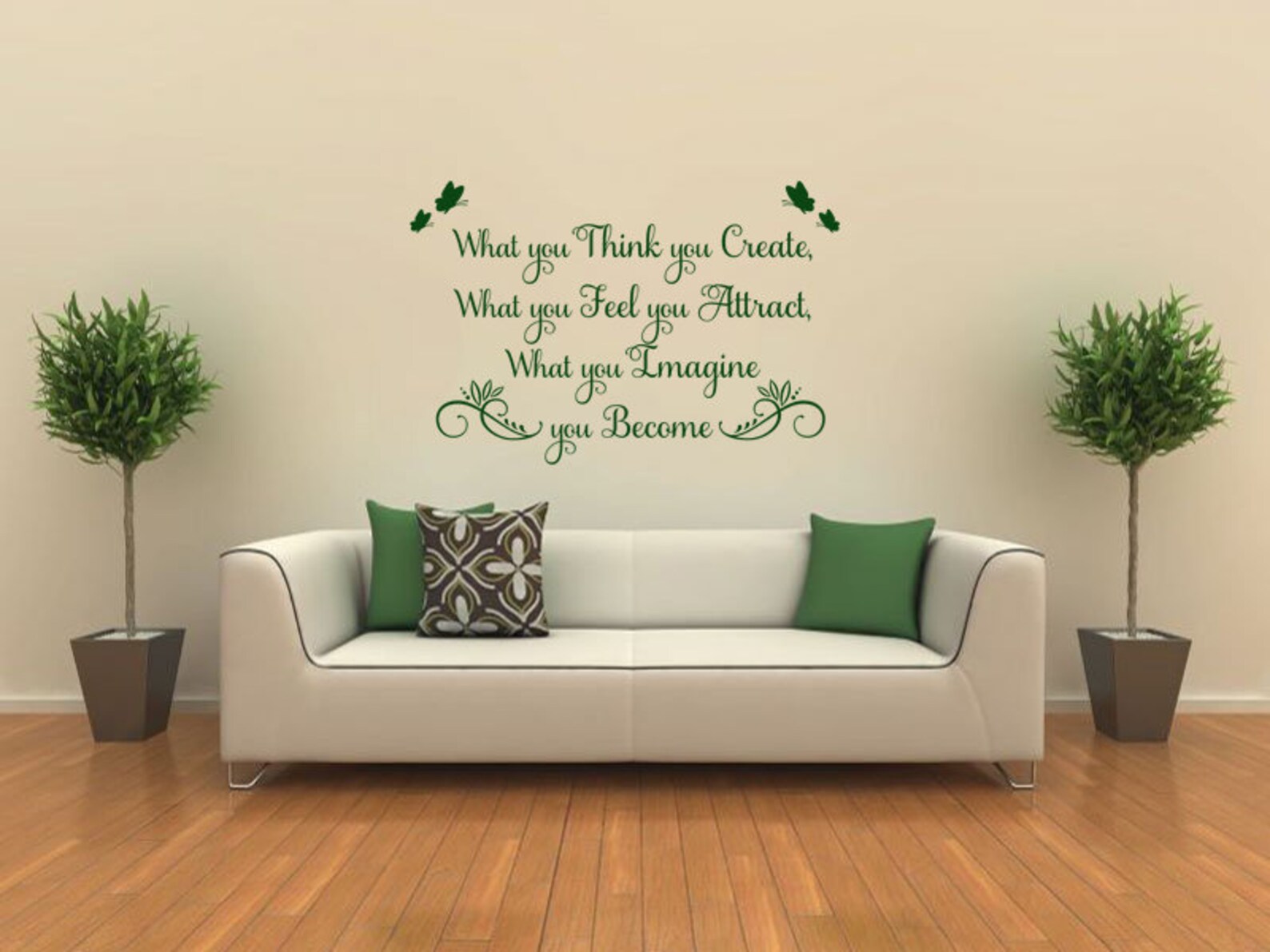 Wall Art Quote 'what You Think...' Sticker Decal - Etsy