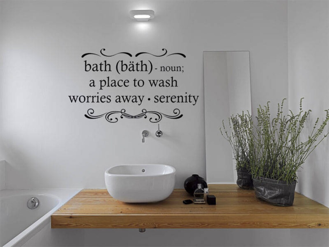 Bathroom Wall Quote a Place to Wash... Wall Art - Etsy