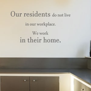 Residents Quote Wall Art Sticker: We Work in Their Home - Etsy