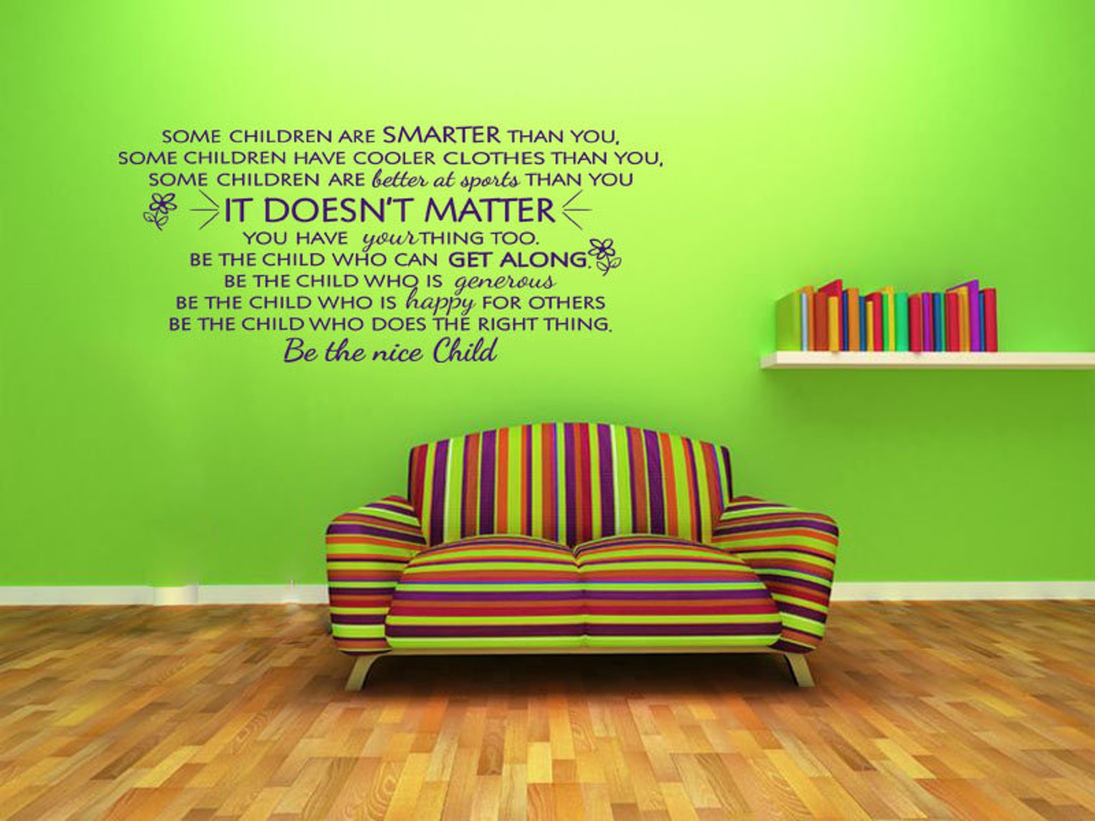 Children's Quote 'some Children' Wall Art Sticker, PVC Decal, Vinyl ...