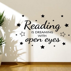 Reading is Dreaming Wall Art Sticker, PVC Decal, Modern Transfer ...