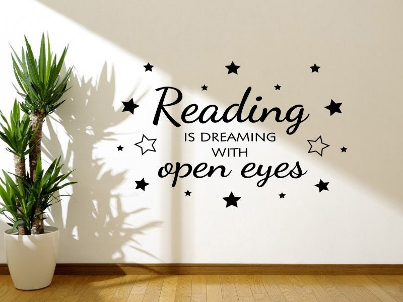 Reading is Dreaming Wall Art Sticker, PVC Decal, Modern Transfer ...