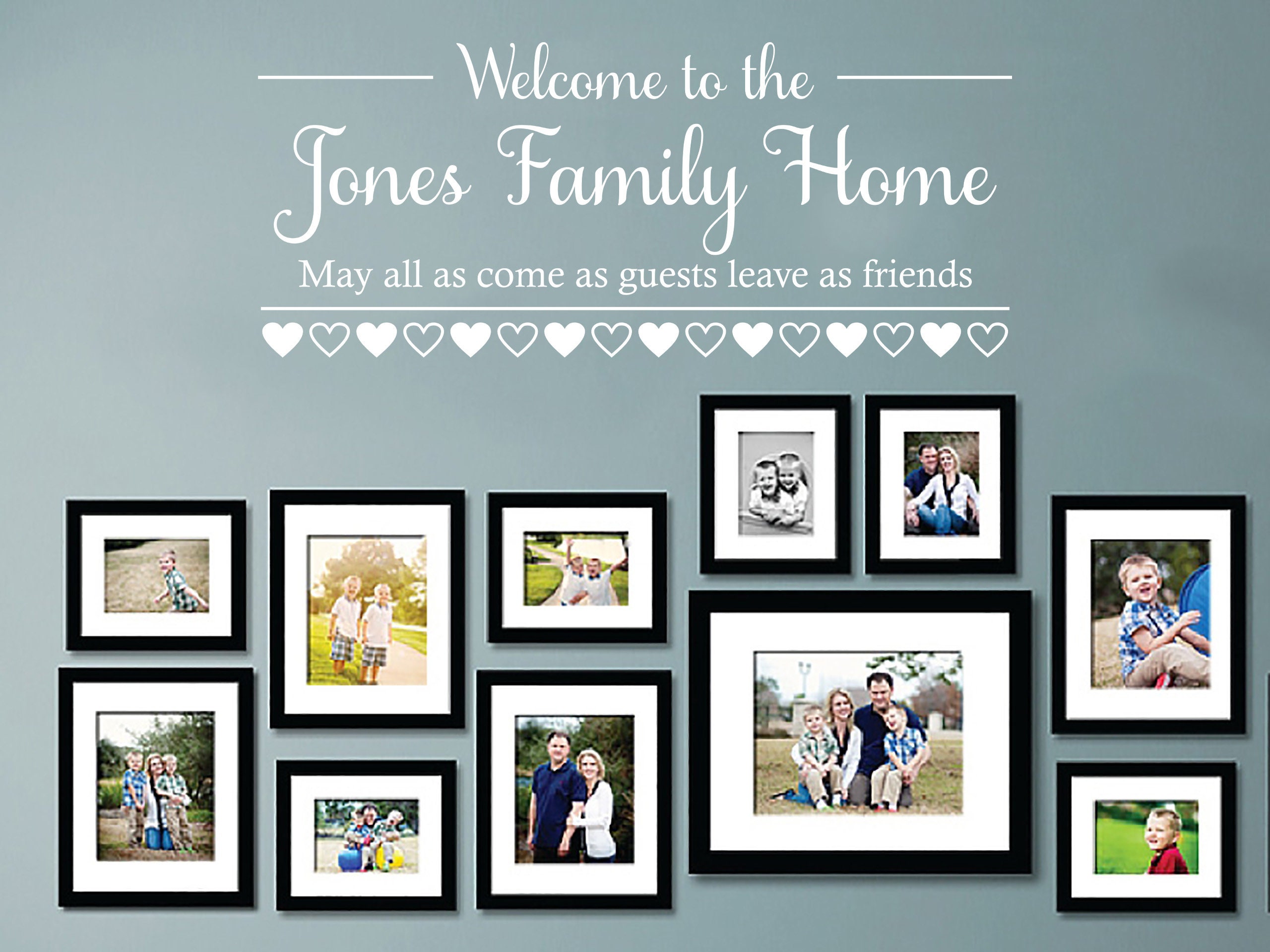 PERSONALISED Wall Sticker "welcome to The..." Family Surname Customised ...