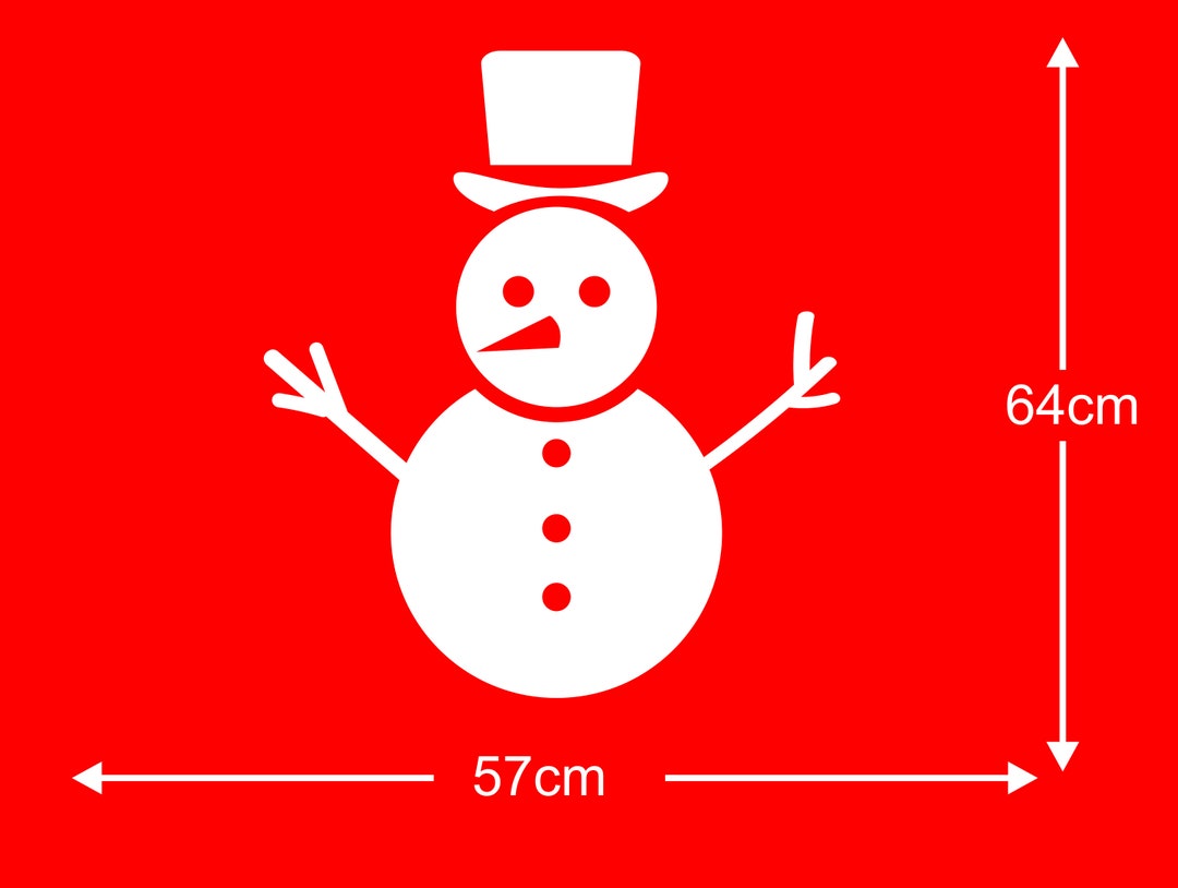 Snowman, Wall Art Sticker, Modern Transfer, Vinyl Decal, Holiday ...