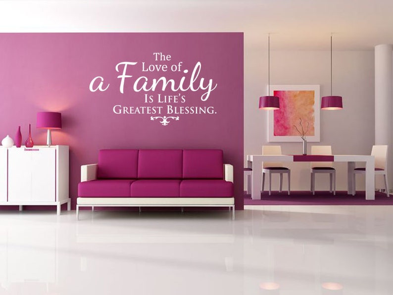 The Love of Family... Wall Art Sticker, PVC Decal, Vinyl Transfer, Home ...