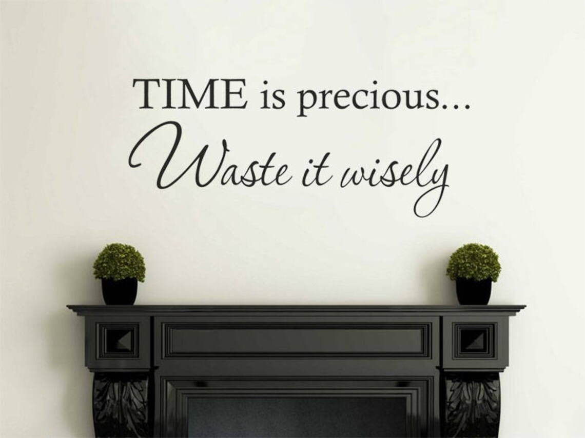 Wall Quote time is Precious... Wall Art Sticker - Etsy