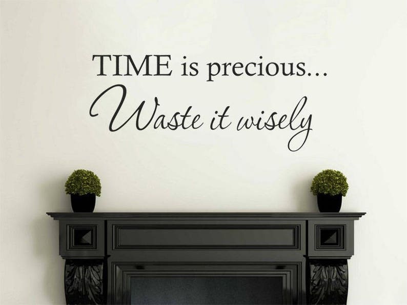 Wall Quote time is Precious... Wall Art Sticker - Etsy