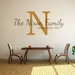 Two Colour Family Name Wall Art, Modern Transfer, PVC Decal, Wall Quote ...