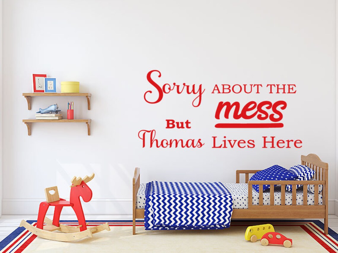 PERSONALISED sorry About the Mess Art Sticker - Etsy Australia