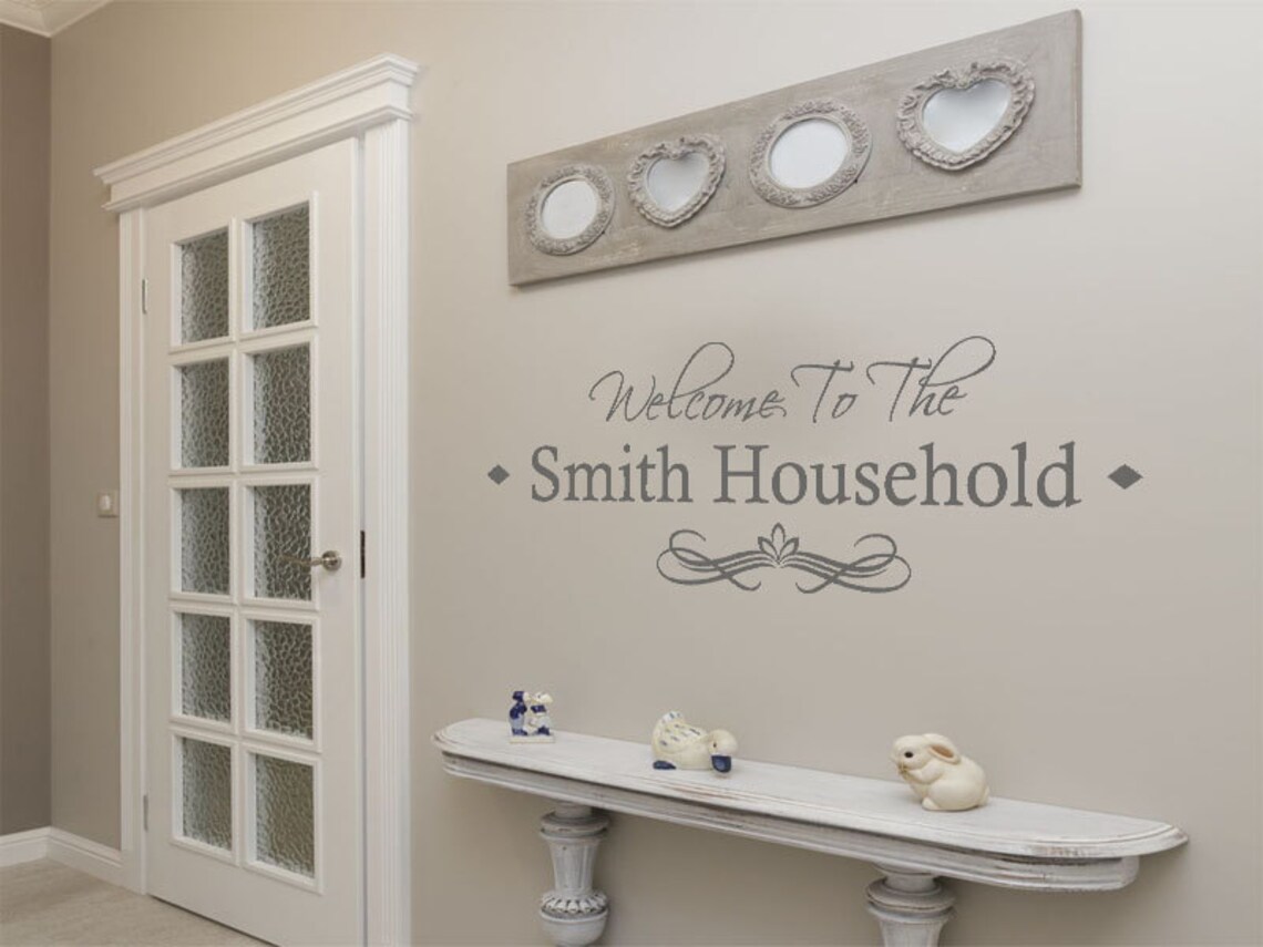 Welcoming PERSONALISED Family Wall Quote welcome to Our - Etsy