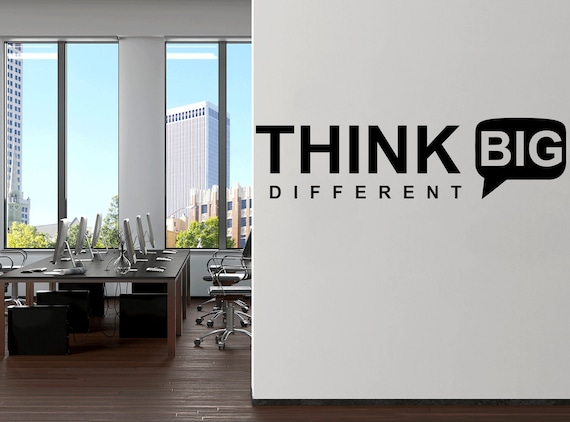 Wall Quote think Big Sticker Modern Transfer PVC - Etsy