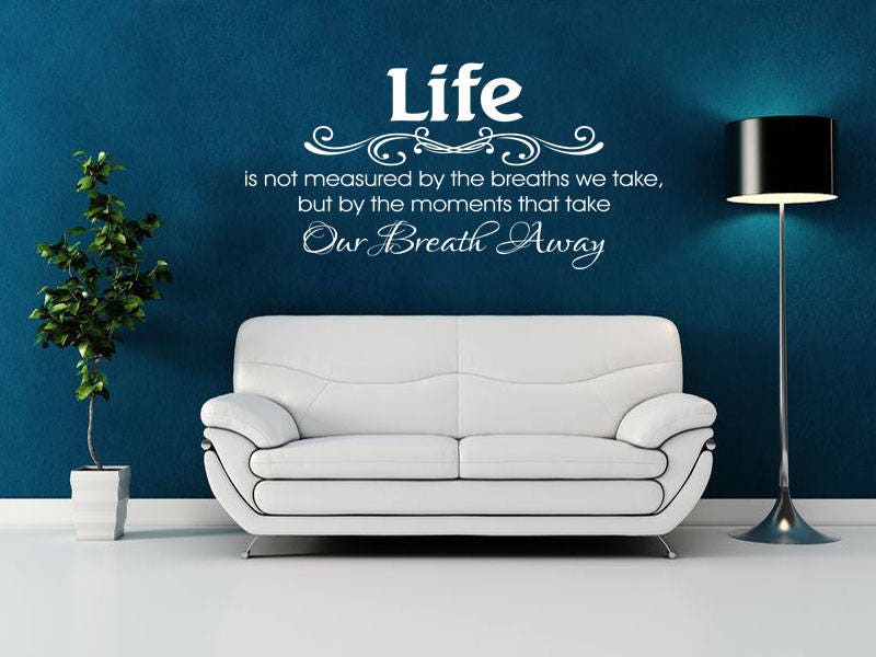 Inspirational Quote "life is Not Measured..." Wall Art Sticker, Vinyl ...