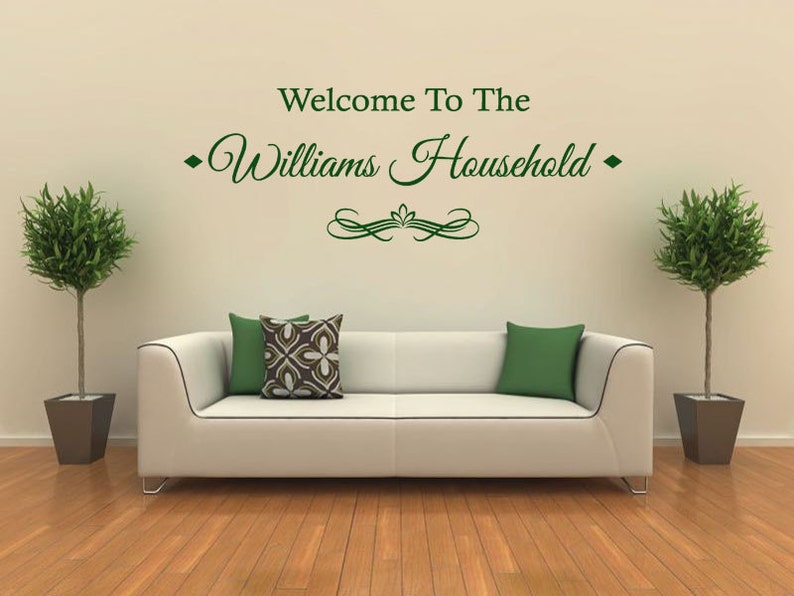 Welcoming PERSONALISED Family Wall Quote welcome to Our - Etsy