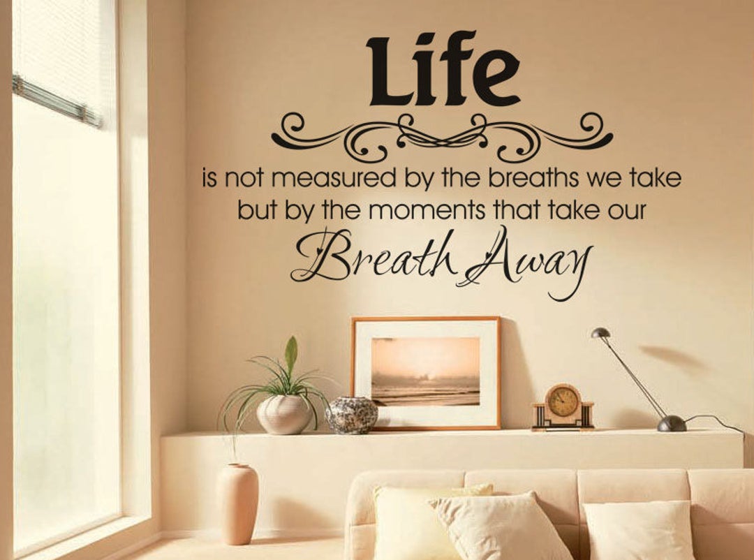 Vinyl Wall Quote "life is Not Measured.." Modern Wall Sticker, Decal ...