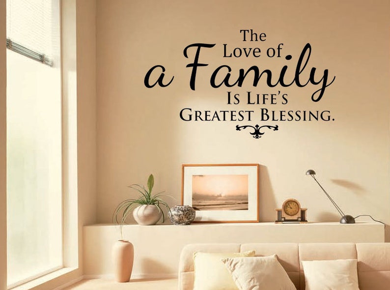 The Love of Family... Wall Art Sticker PVC Decal Vinyl - Etsy
