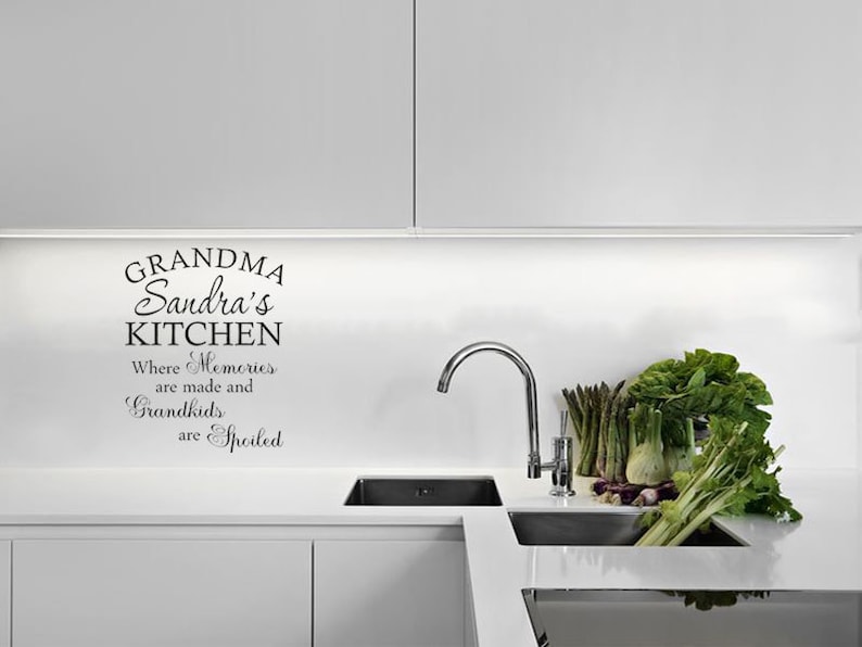 PERSONALISED Grandma/nanna Kitchen Wall Quote, Wall Art Sticker, Vinyl ...