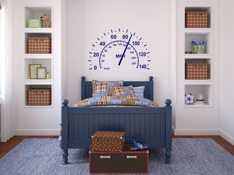 Speedometer Wall Decal: Personalized Racing Car Decor - Etsy