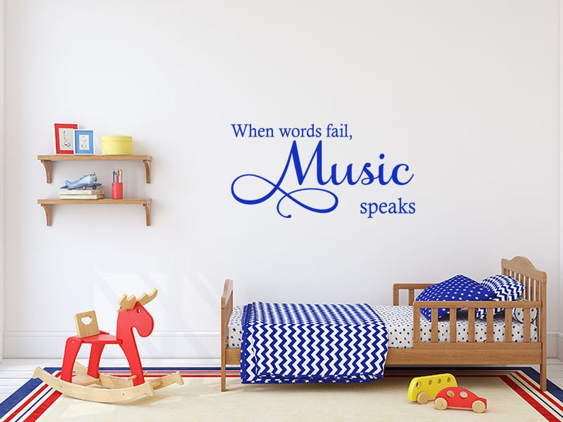 Wall Quote when Words Fail Music Speaks Wall Art | Etsy