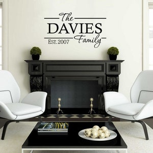 PERSONALISED Family Wall Quote, Wall Art Sticker, Modern Vinyl Transfer ...