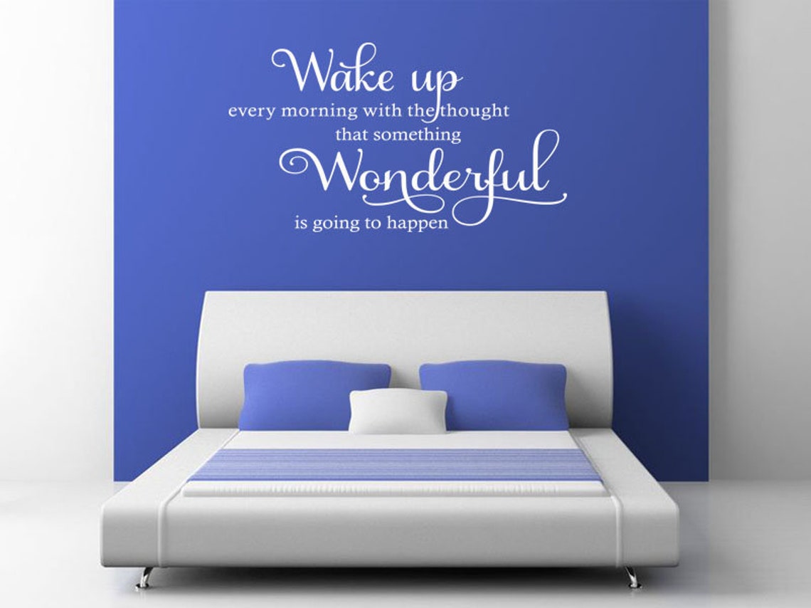 Wake up Quote, Wall Art Sticker, Vinyl Decal, Modern Transfer, PVC - Etsy