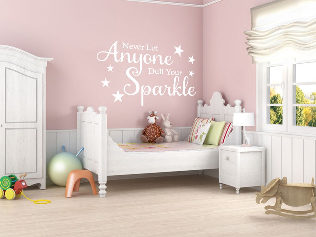 Motivational Wall Quote Decal: Never Dull Your Sparkle, Modern Vinyl ...