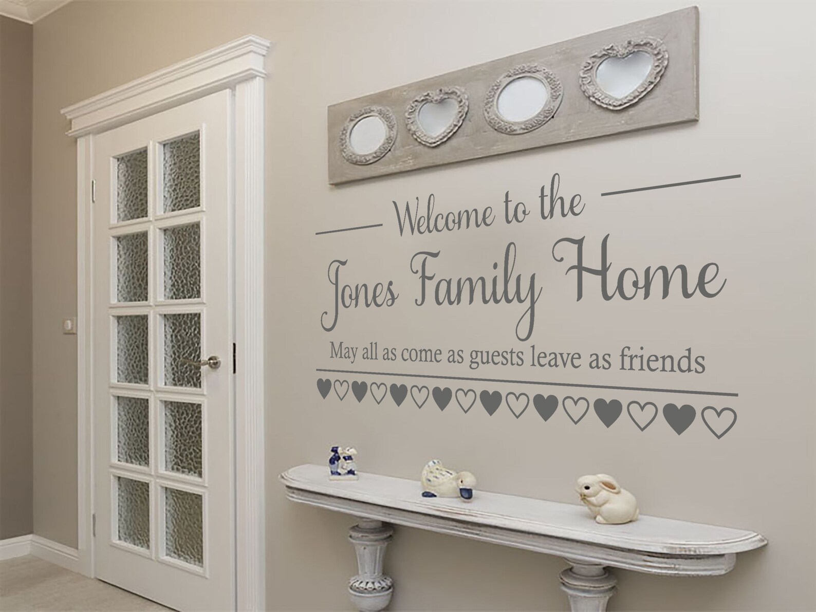 PERSONALISED Wall Sticker "welcome to The..." Family Surname Customised ...
