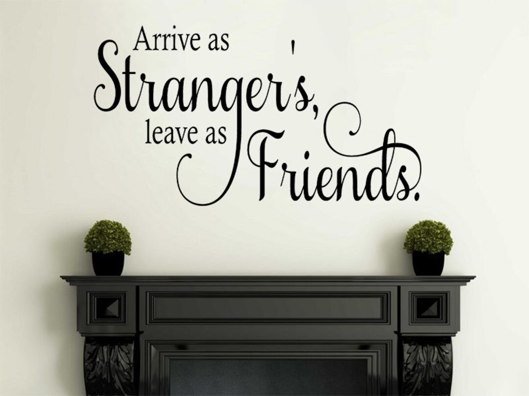 Wall Quote "arrive As…" Home Sticker Decal Decor Transfer Murals Living ...