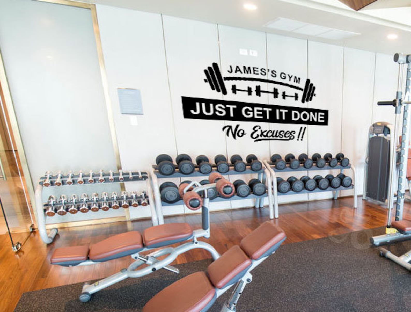 Personalised Gym Motivation Wall Sticker 'just Get It - Etsy