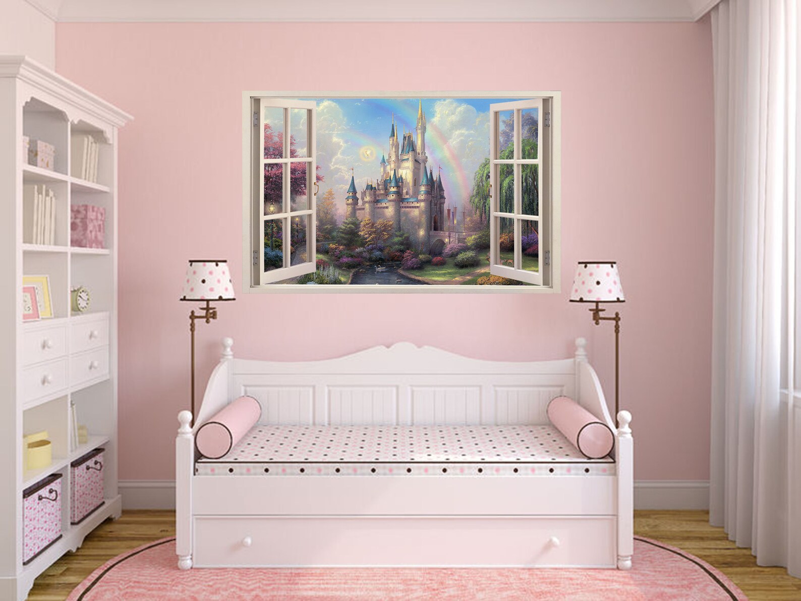 FULL COLOUR Castle Wall Art PVC Decal Modern Transfer 3D - Etsy