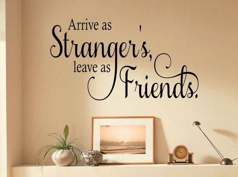 Wall Quote "arrive As…" Home Sticker Decal Decor Transfer Murals Living ...