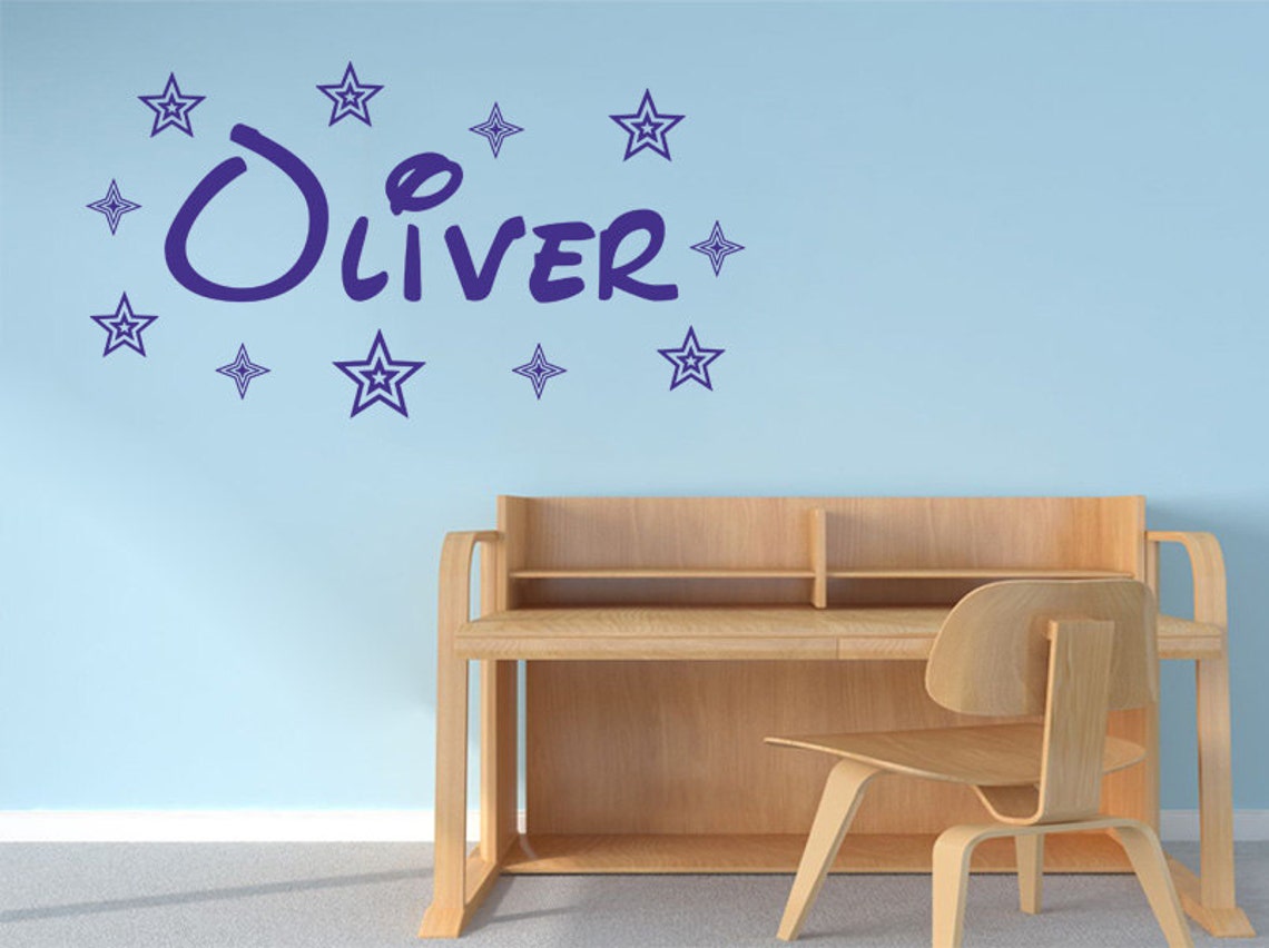 Child's PERSONALISED Name With Stars Wall Art Sticker | Etsy
